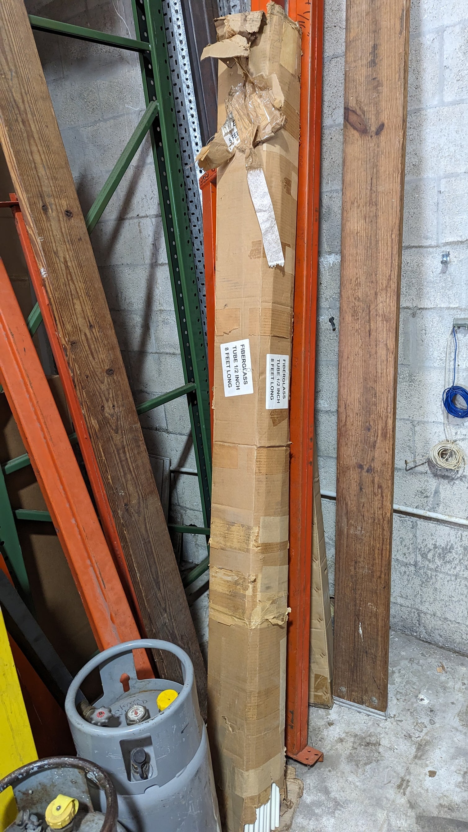 10 Tubes, Fiberglass Half Inch OD 89-1/2" long white unpainted ...