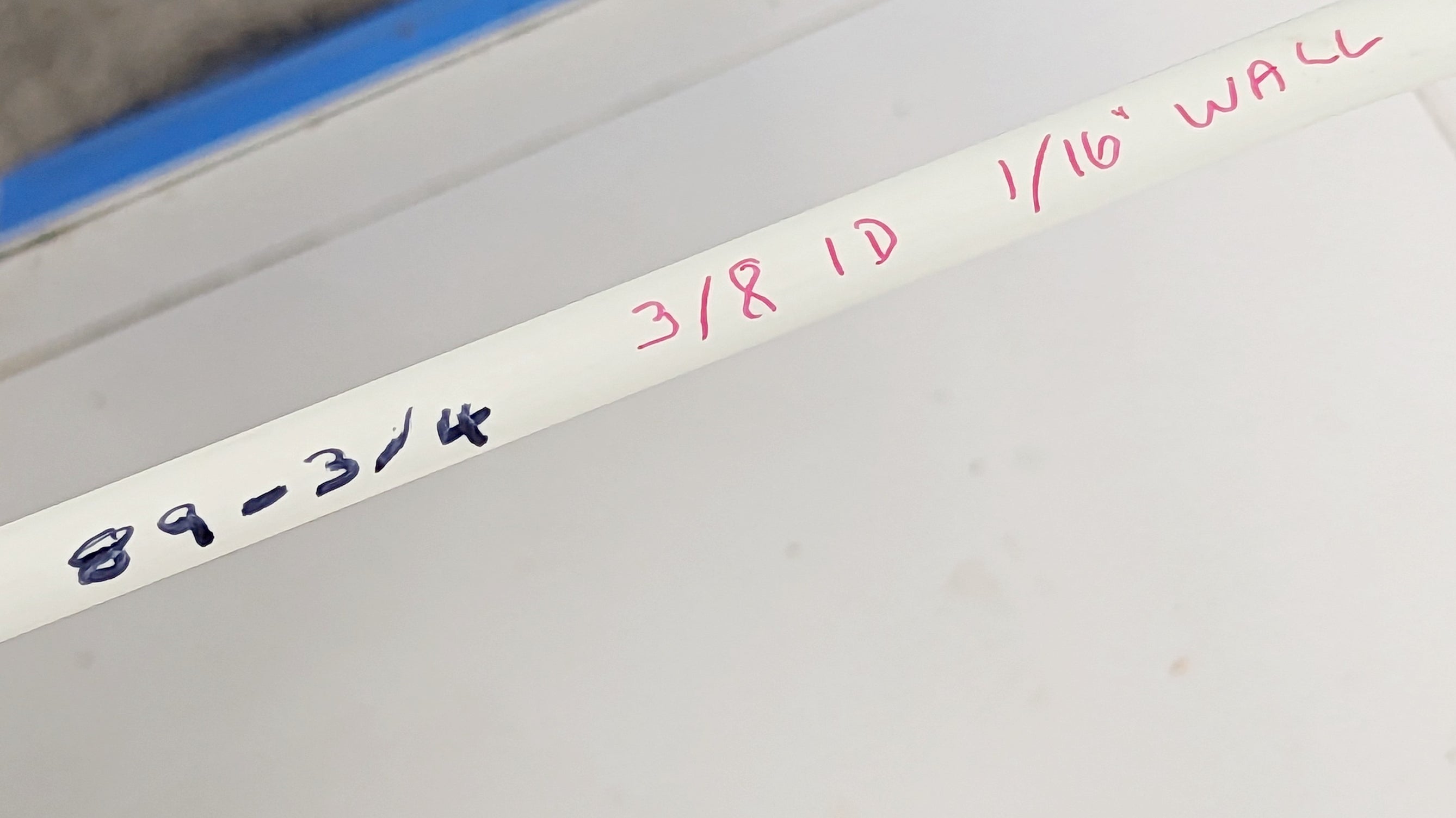 10 Tubes, Fiberglass Half Inch OD 89-1/2" long white unpainted ...