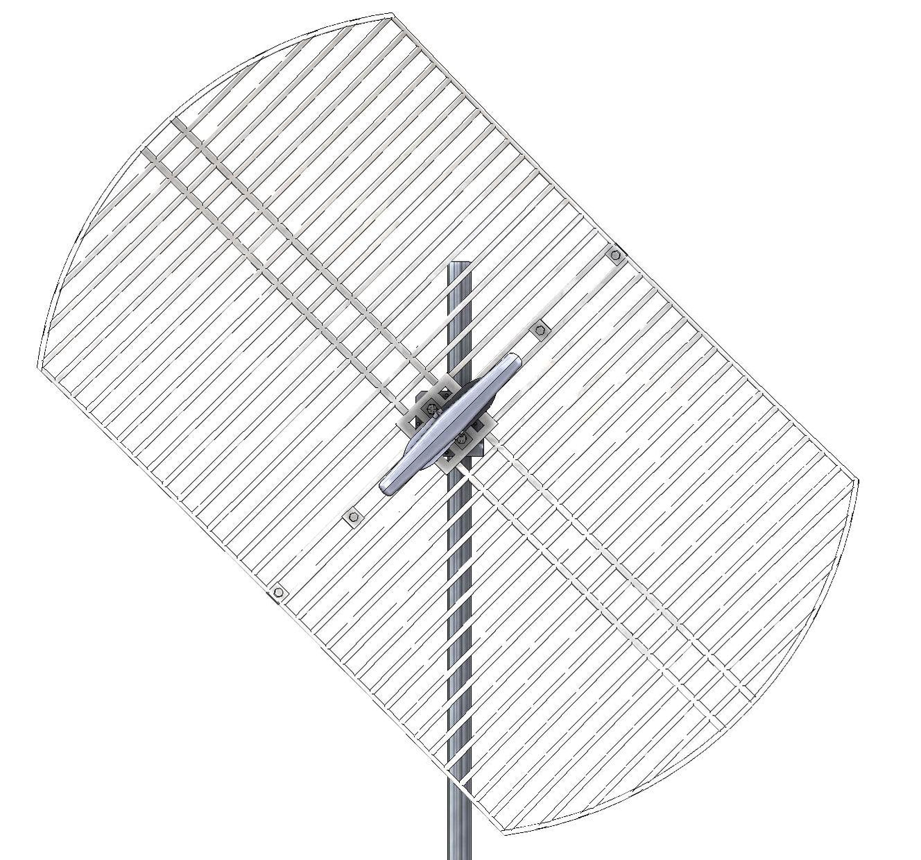 Ultra Wide Band Parabolic Grid 600Mhz - 6.5Ghz — TechnicalAntennas.com